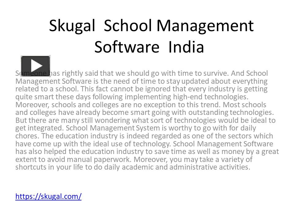 PPT – Skugal School Management Software India PowerPoint presentation ...