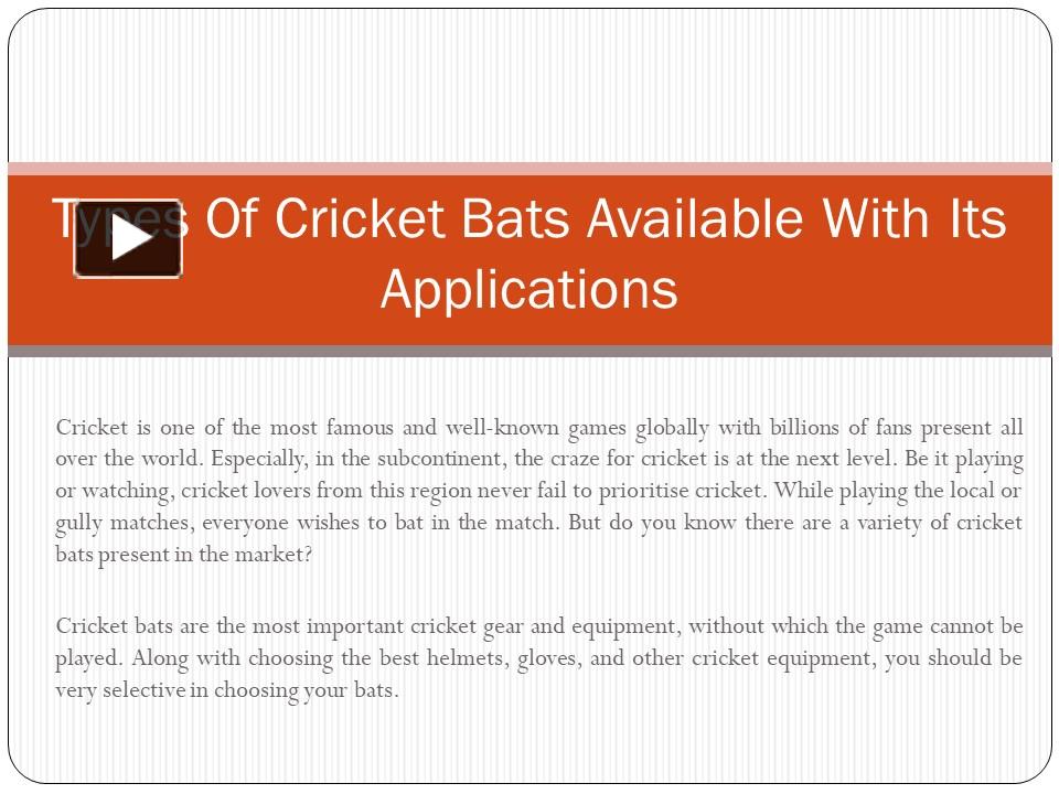 PPT – Best English Willow Bat PowerPoint presentation | free to ...