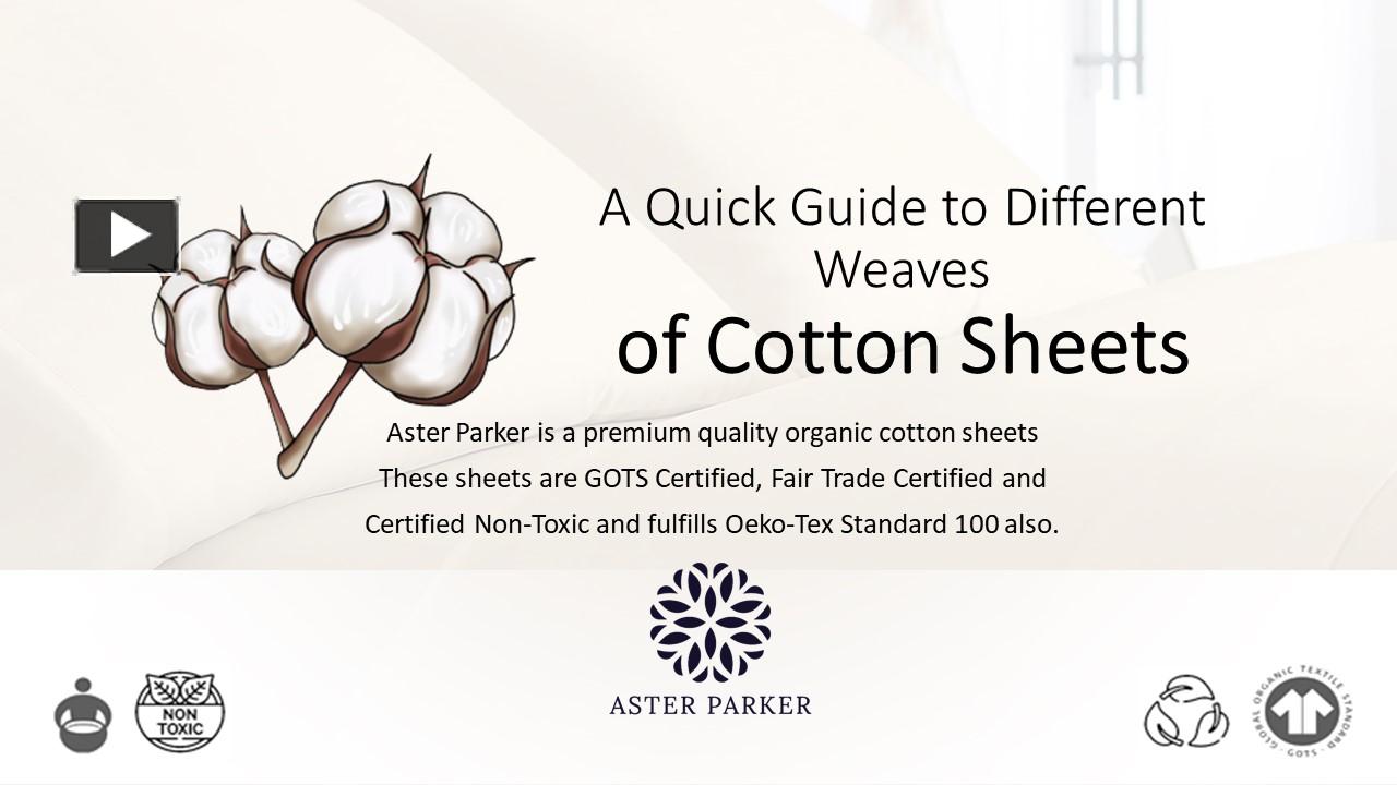 A Quick Guide to Different Weaves of Cotton Sheets presentation | free ...