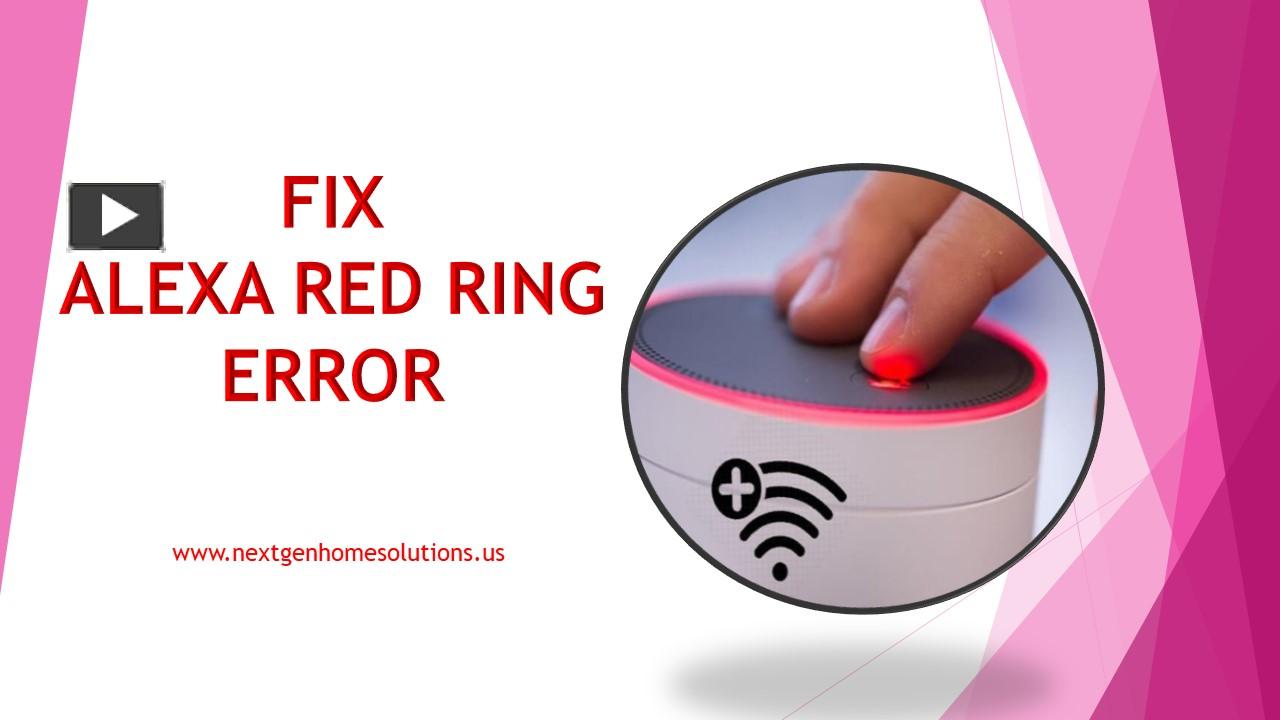 Steps to Fix Alexa Red Ring Light Issue presentation | free to download