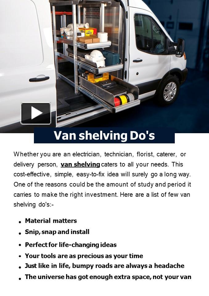 PPT – Van shelving Do's PowerPoint presentation | free to download - id ...