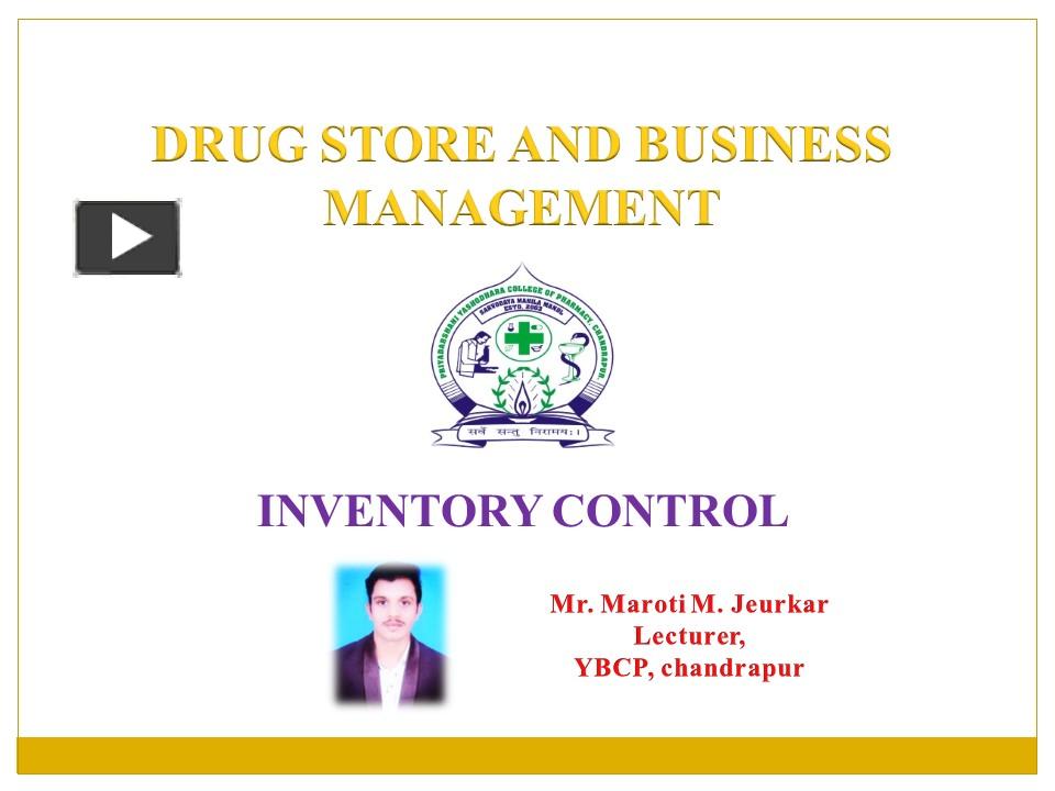 INVENTORY CONTROL presentation | free to download