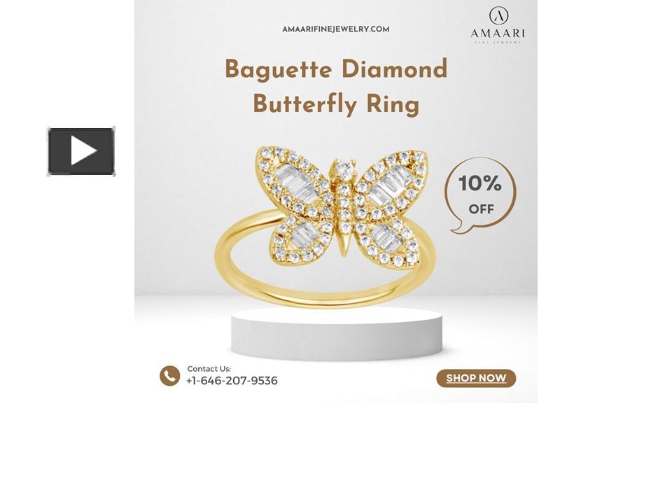 PPT – Baguette Diamond Butterfly Ring PowerPoint presentation | free to ...
