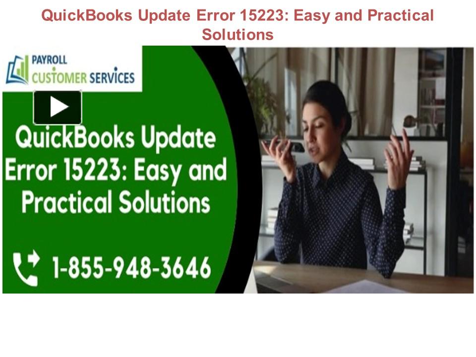 PPT – QuickBooks Update Error 15223: Easy and Practical Solutions ...