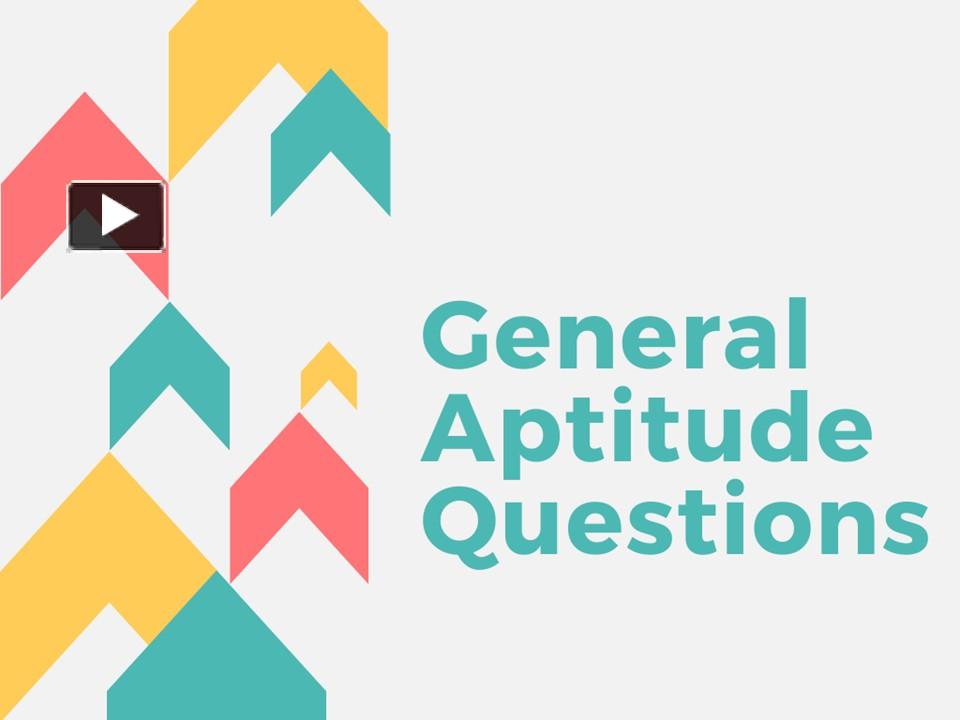 General Aptitude Questions (1) presentation | free to download