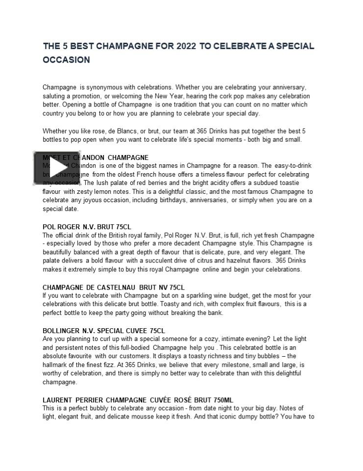 The 5 Best Champagne for 2022 to Celebrate a Special Occasion ...