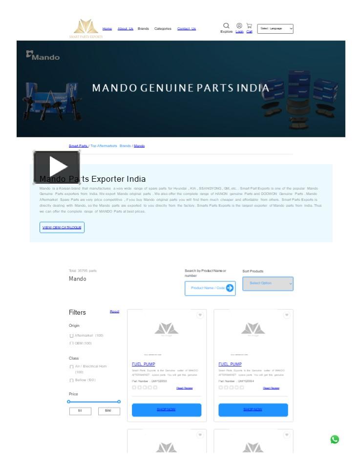 PPT – Mando Genuine Parts Exporter India: Aftermarket Brand PowerPoint ...