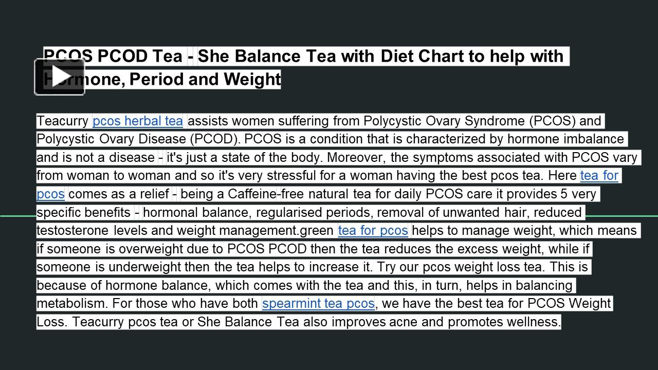 pcod pcod tea presentation | free to download