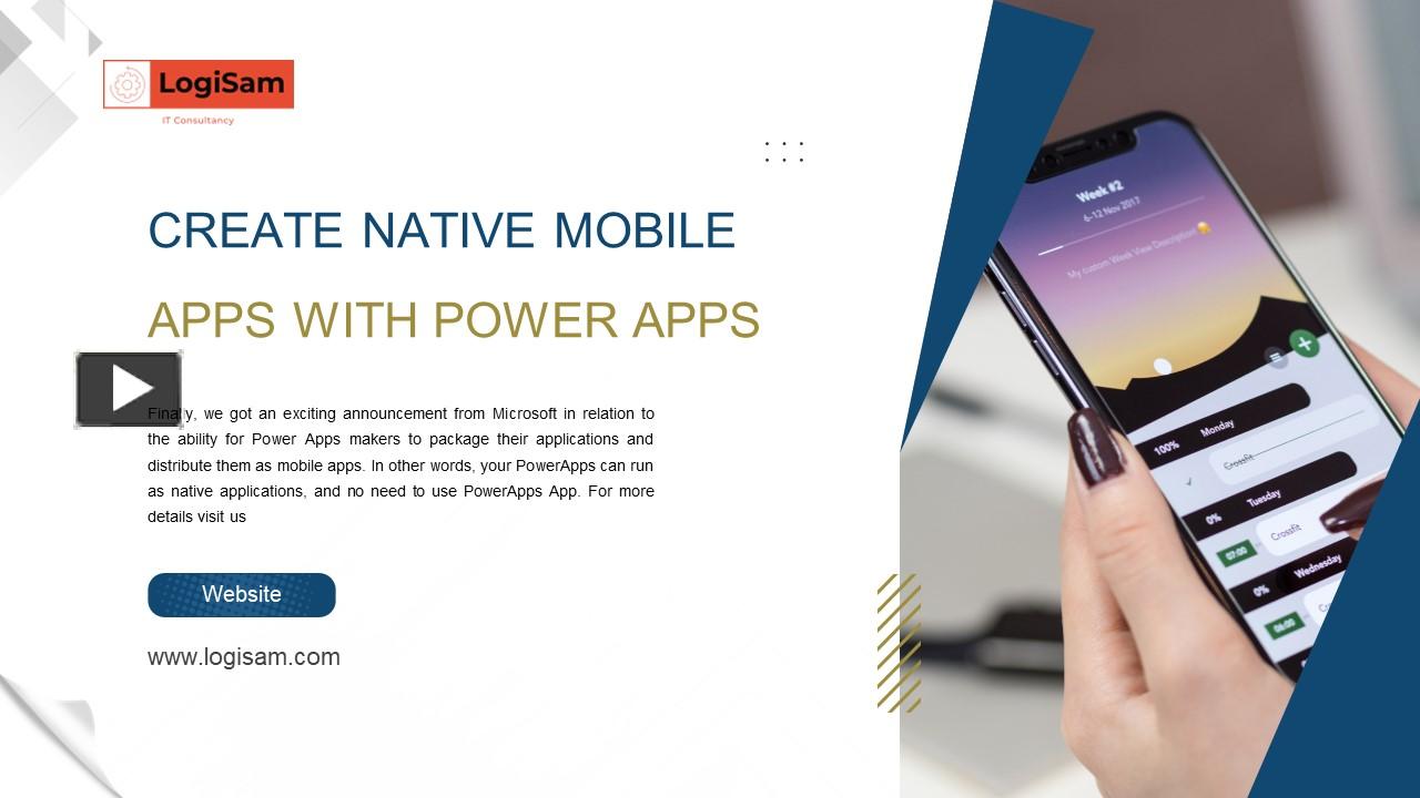 Create Native Mobile Apps With Power Apps presentation | free to download
