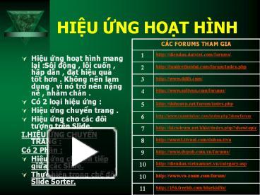PPT – HIU NG HOT HNH PowerPoint presentation | free to view - id: 95347 ...