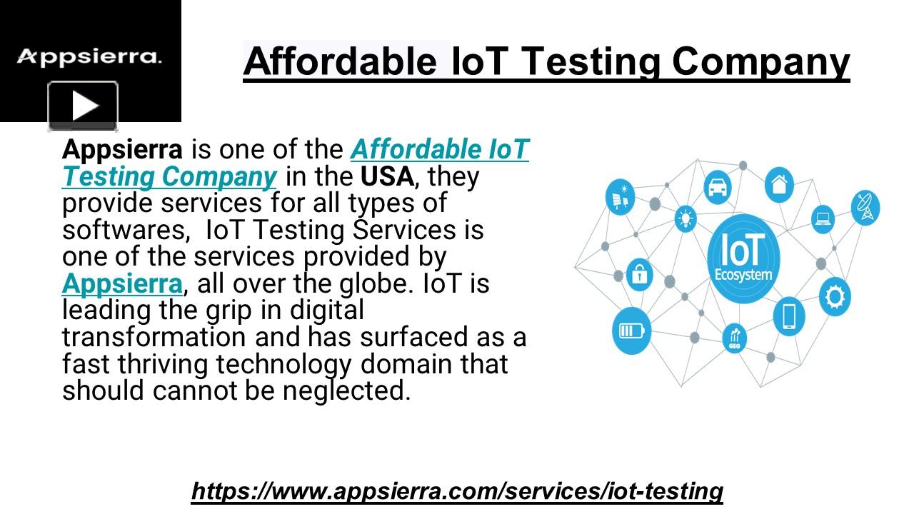 Affordable IoT Testing Company presentation | free to download
