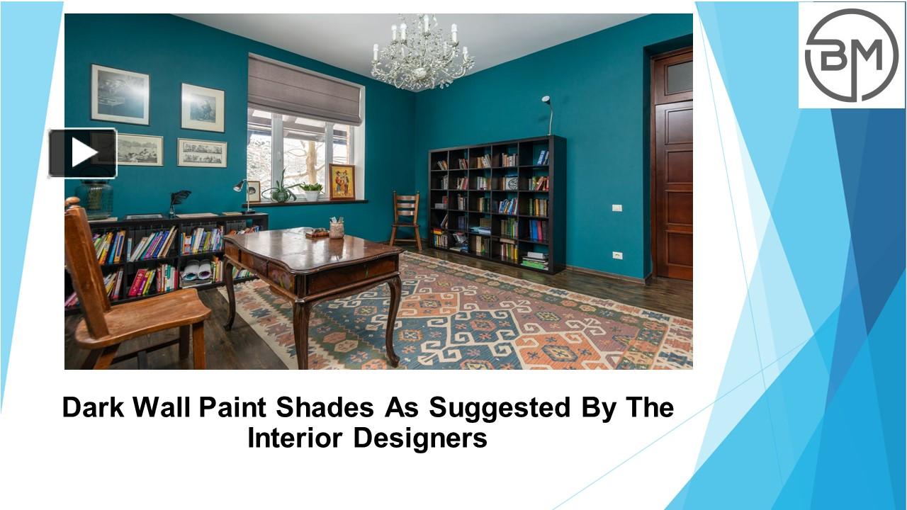 Dark Wall Paint Shades As Suggested By The Interior Designers ...