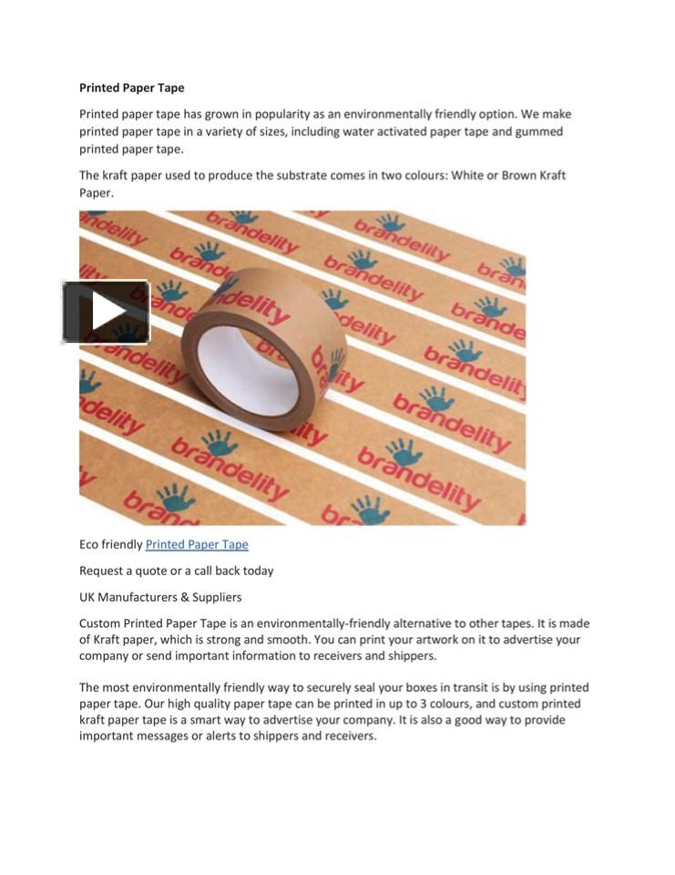 Printed Paper Tape presentation | free to download