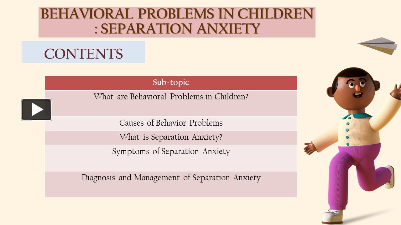Behavioral Problems in children presentation | free to download