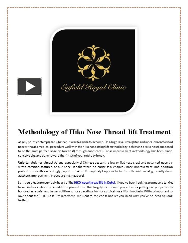 PPT – Methodology of Hiko Nose Thread lift Treatment PowerPoint ...