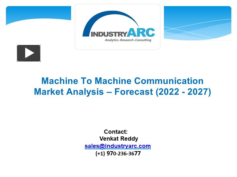Machine To Machine Communication Market Analysis - Forecast (2022 ...