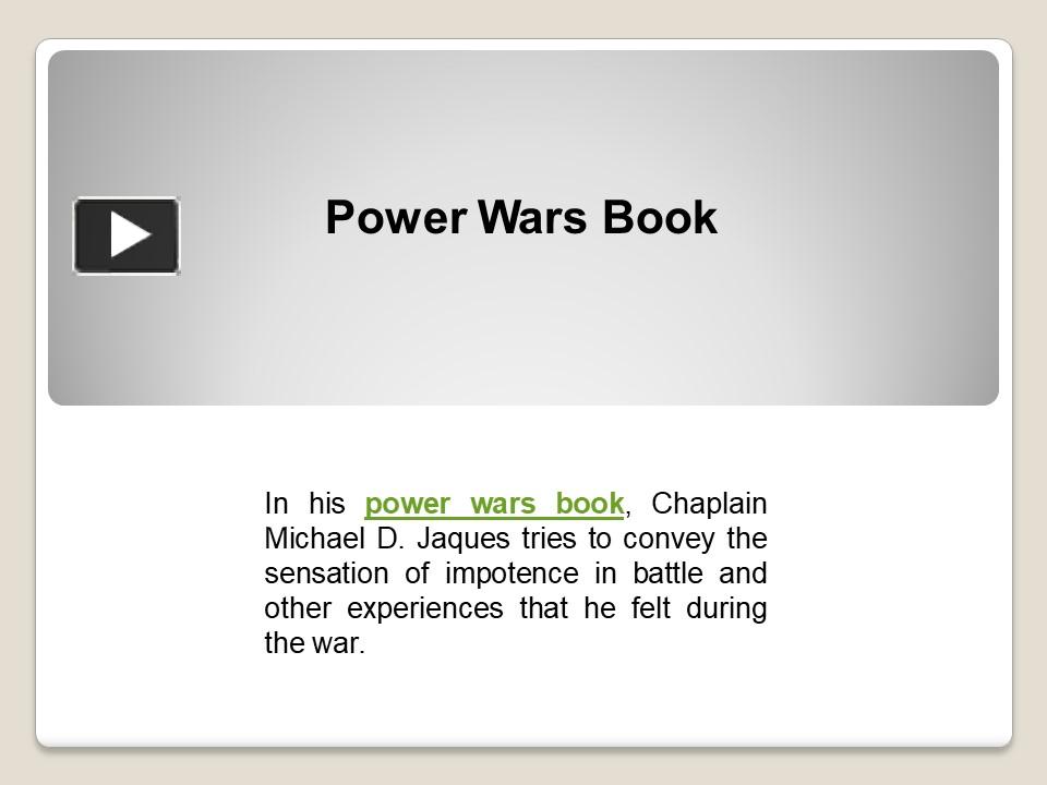 Power Wars Book presentation | free to download