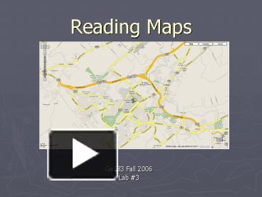 Reading Maps presentation | free to view