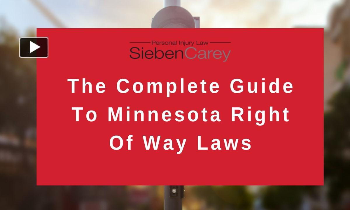 PPT – The Complete Guide To Minnesota Right Of Way Laws PowerPoint ...