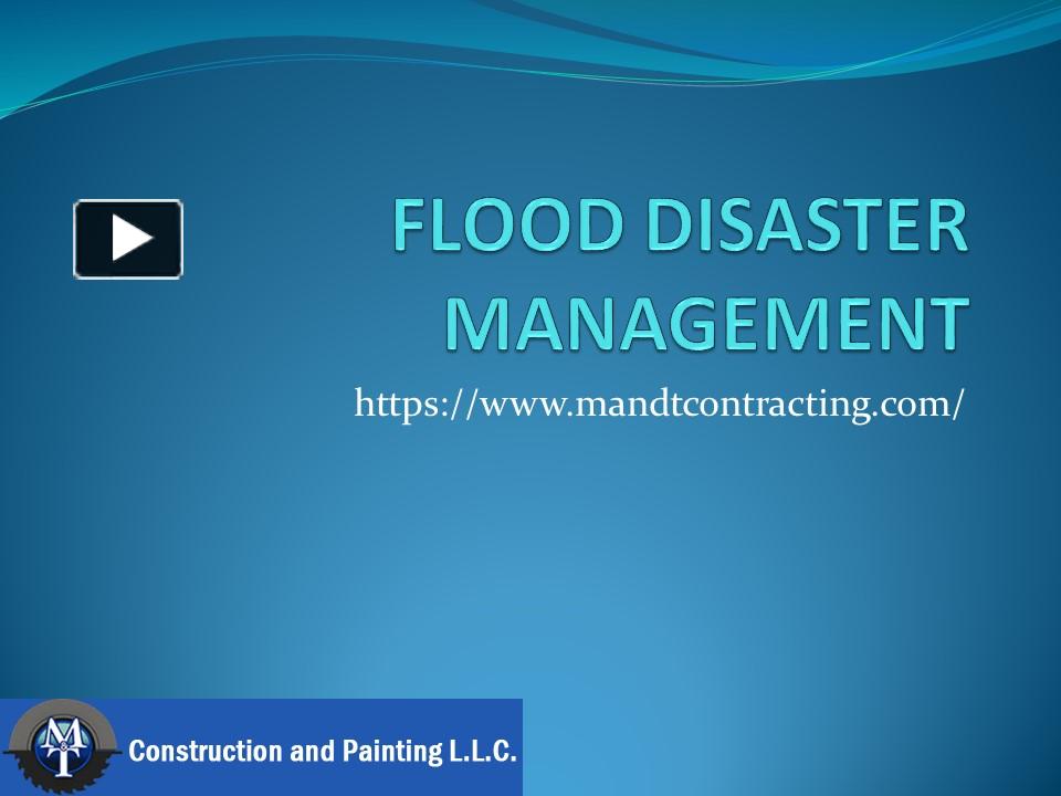 FLOOD DISASTER MANAGEMENT presentation | free to download