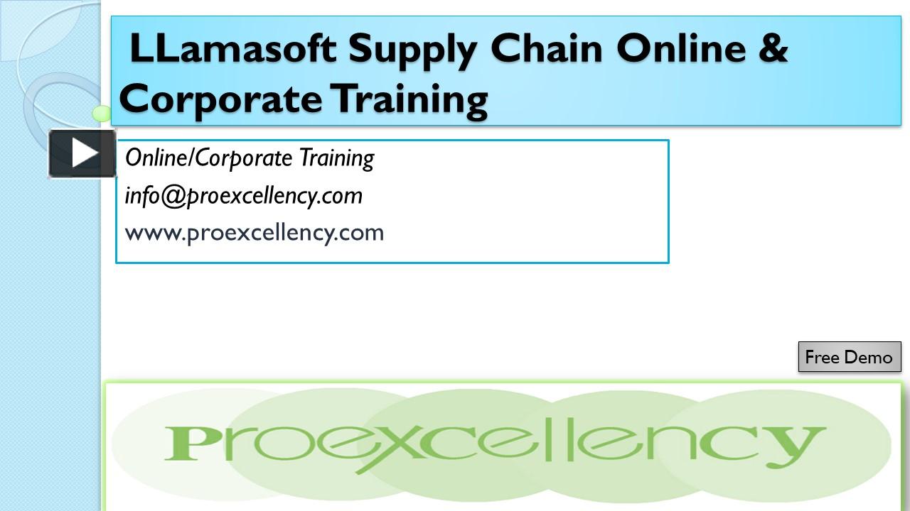 PPT – LLamasoft Supply Chain online Training By Proexcellency ...