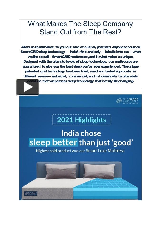 PPT – What Makes The Sleep Company Stand Out from The Rest? PowerPoint ...