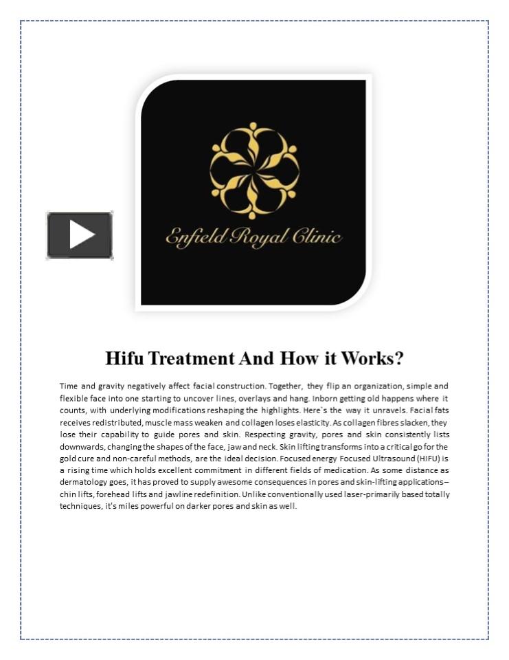 Hifu treatment and how it works? presentation | free to download