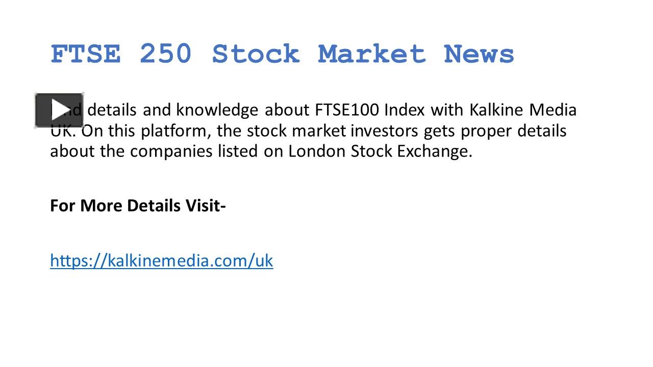 PPT – FTSE 100 Index Share Price Details PowerPoint presentation | free ...