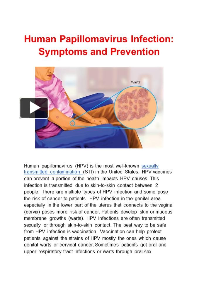 Human Papillomavirus Infection (HPV): Symptoms and Prevention ...