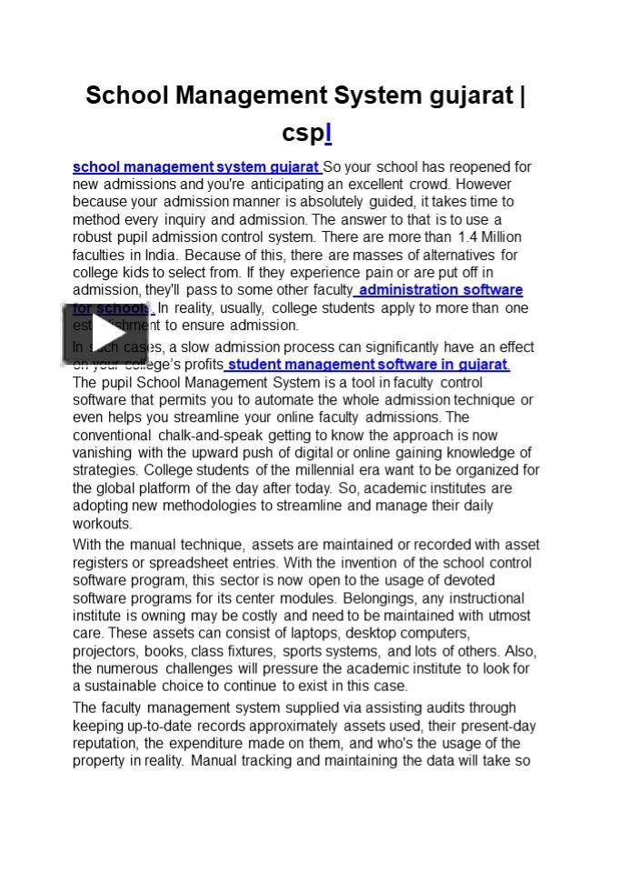 fees collection management software cspl presentation | free to download