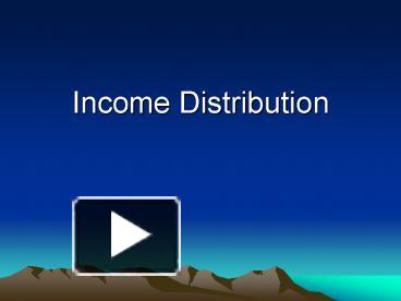 Income Distribution presentation | free to download