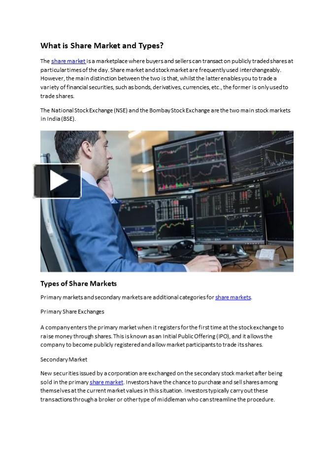 PPT – What is Share Market and Types? PowerPoint presentation | free to ...