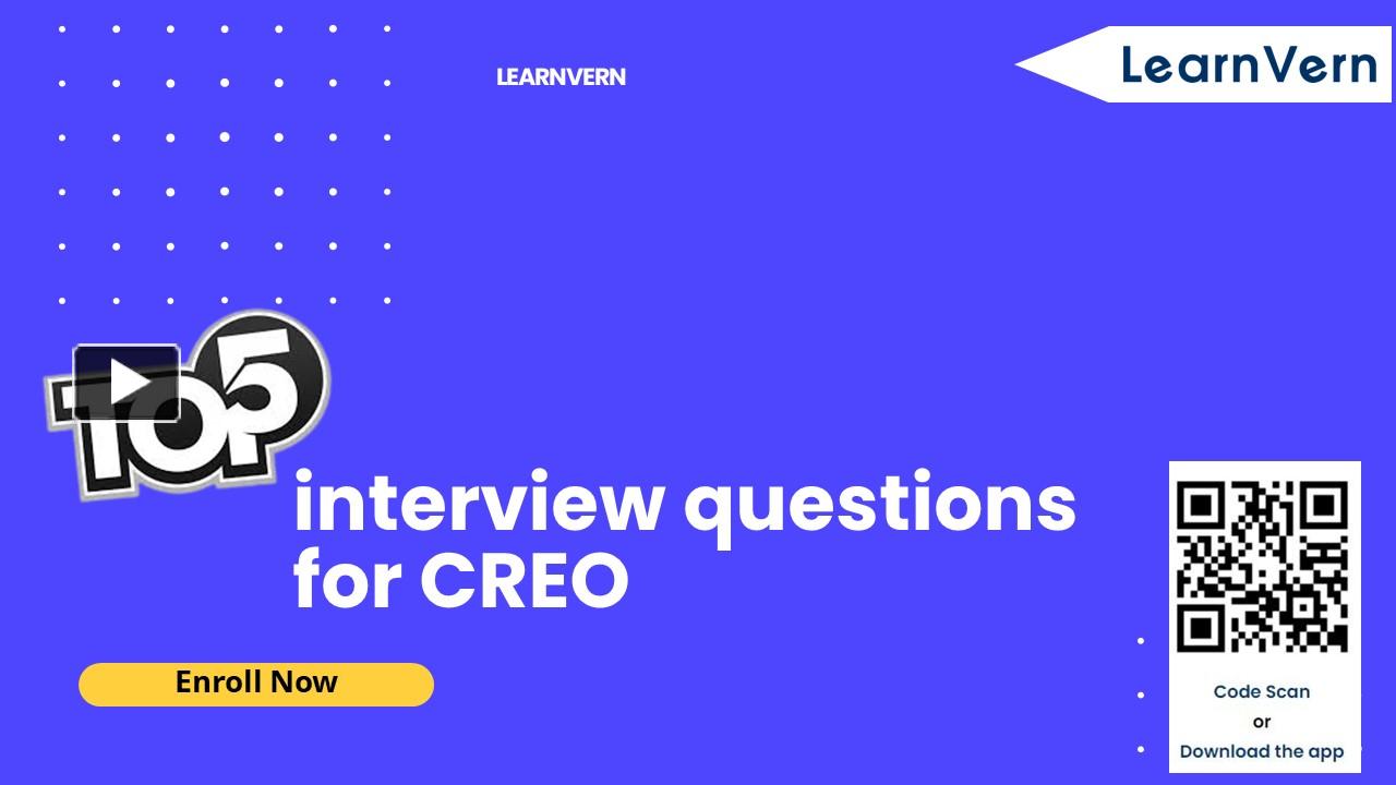 PPT – Top 5 interview questions for CREO PowerPoint presentation | free ...