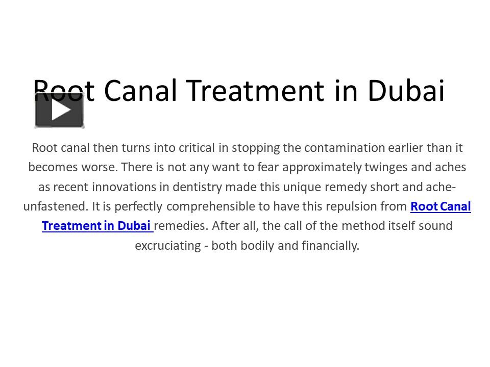 Best Root Canal Treatment Dubai presentation | free to download