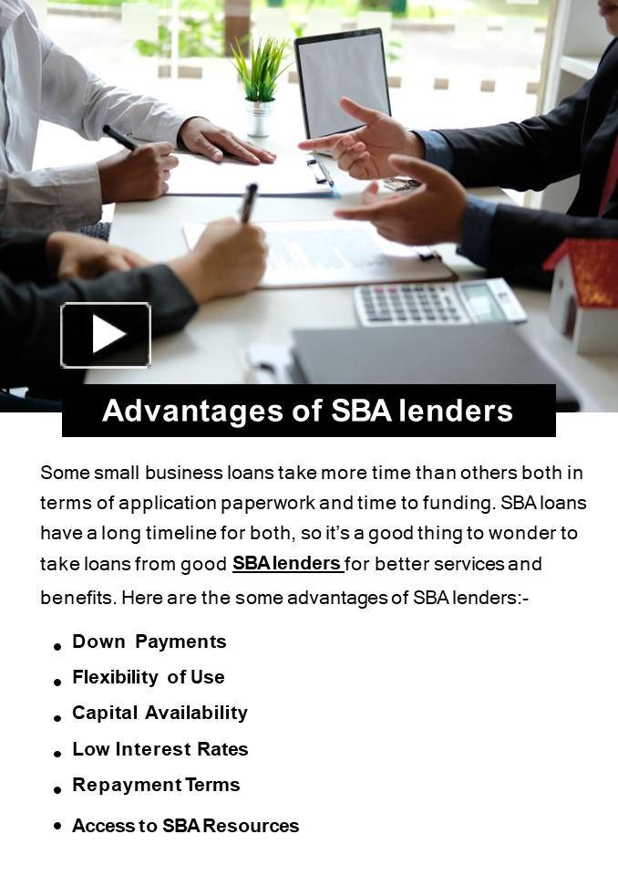 PPT – Advantages of SBA lenders PowerPoint presentation | free to ...