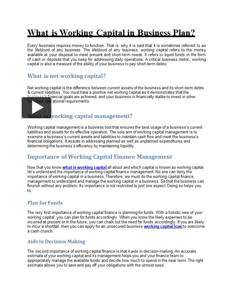 Working Capital Definition & Importance of Working Capital in Business ...