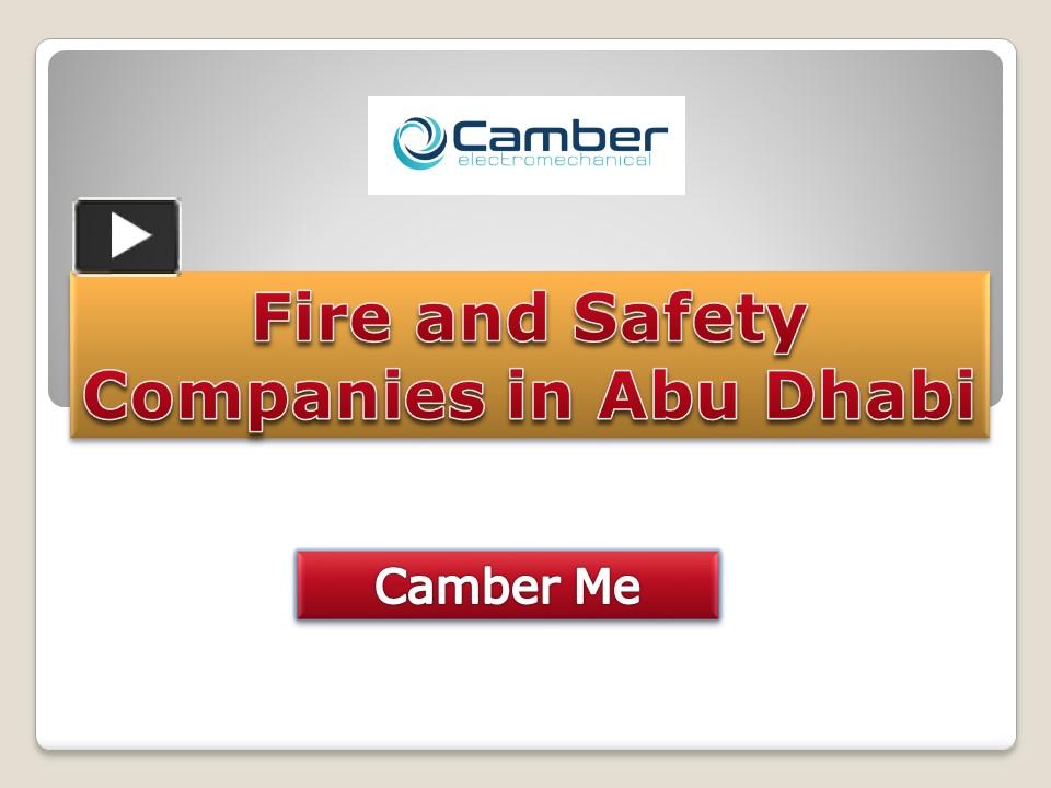 Fire and Safety Companies in Abu Dhabi presentation | free to download