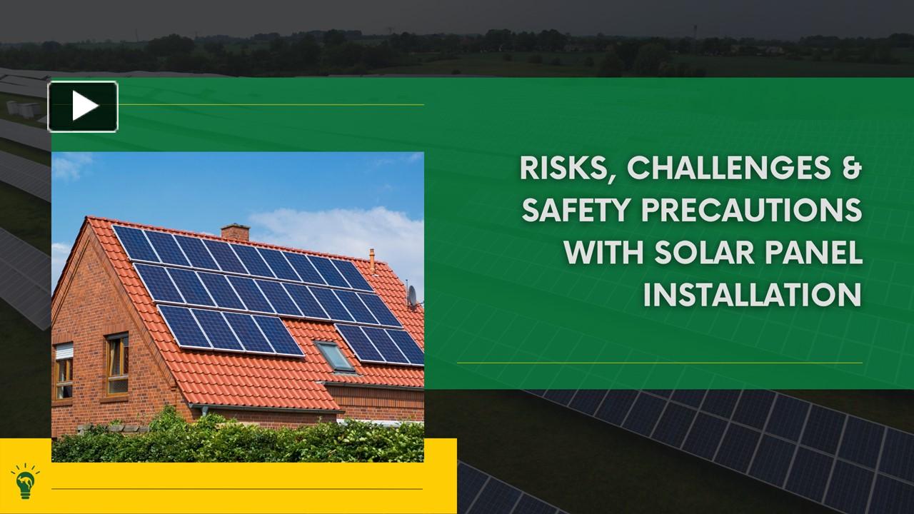 Risks and challenges with solar panel installation presentation | free ...