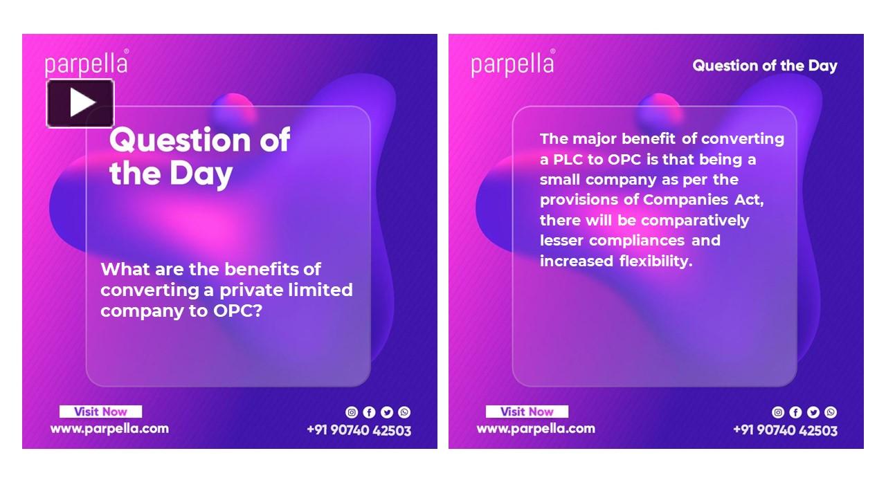 What are the benefits of converting a private limited company to OPC ...
