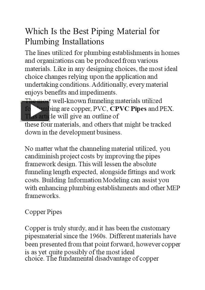 PPT – CPVC Pipes and Fittings PowerPoint presentation | free to ...