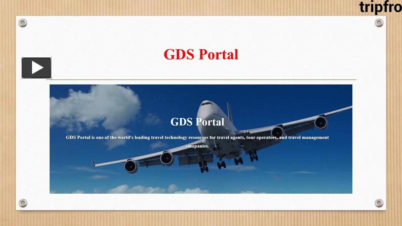 Gds Portal Presentation Free To Download