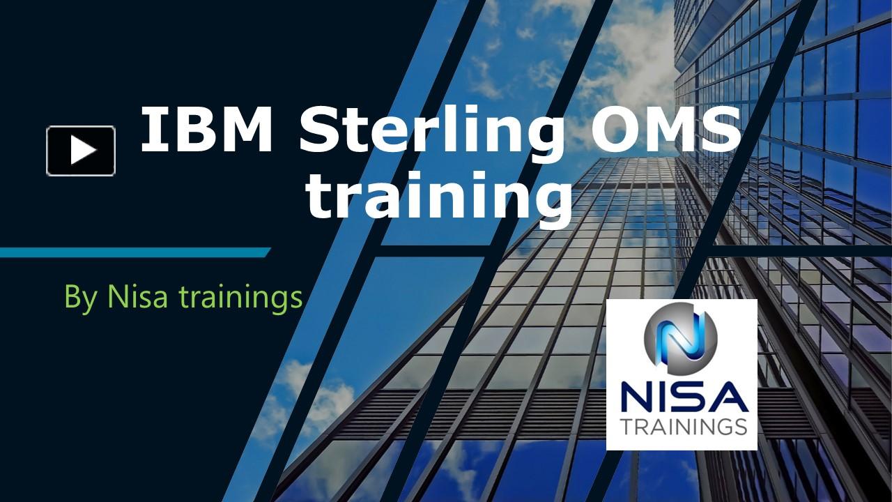 IBM Sterling OMS Training presentation | free to download