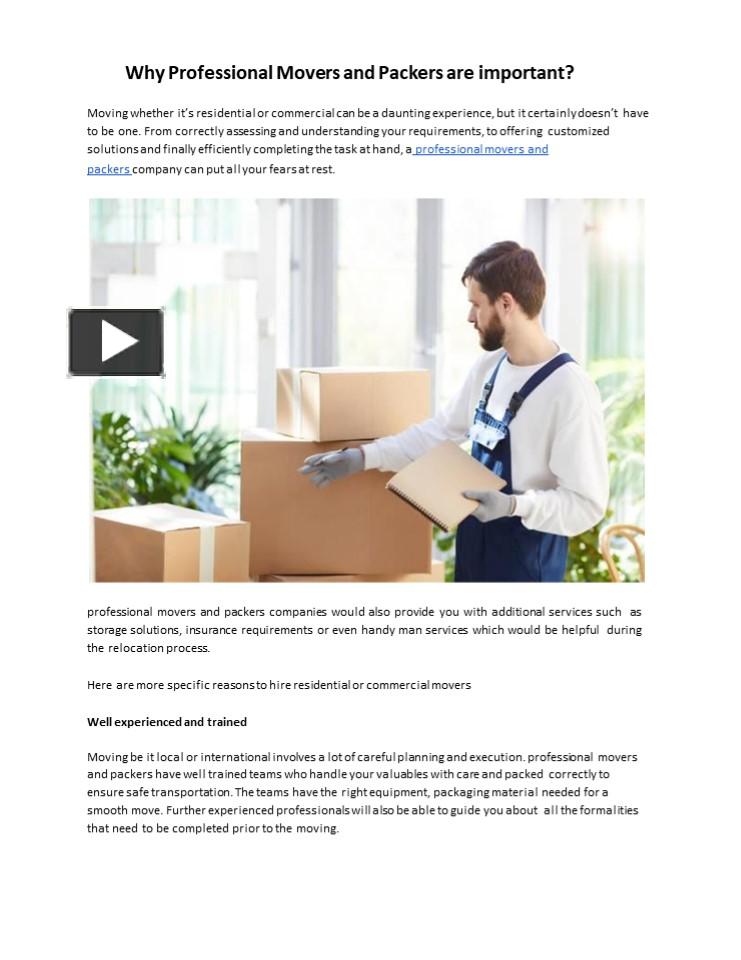 PPT – Local Long Distance Movers PowerPoint presentation | free to ...