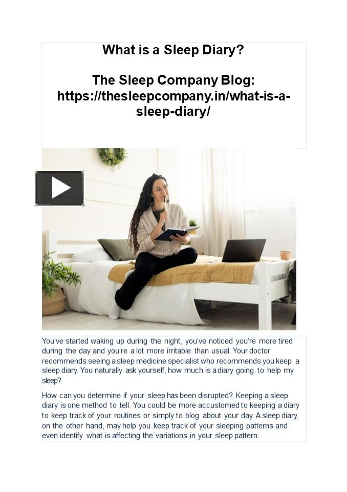 What is a Sleep Diary? presentation | free to download