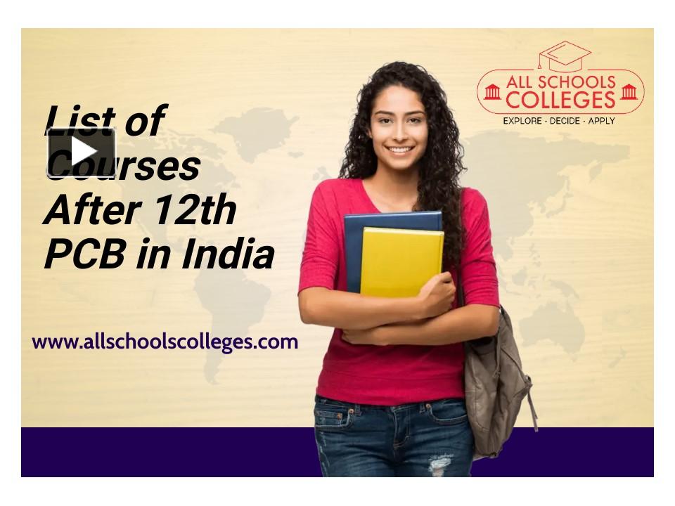 PPT – List of Courses After 12th PCB in India PowerPoint presentation ...