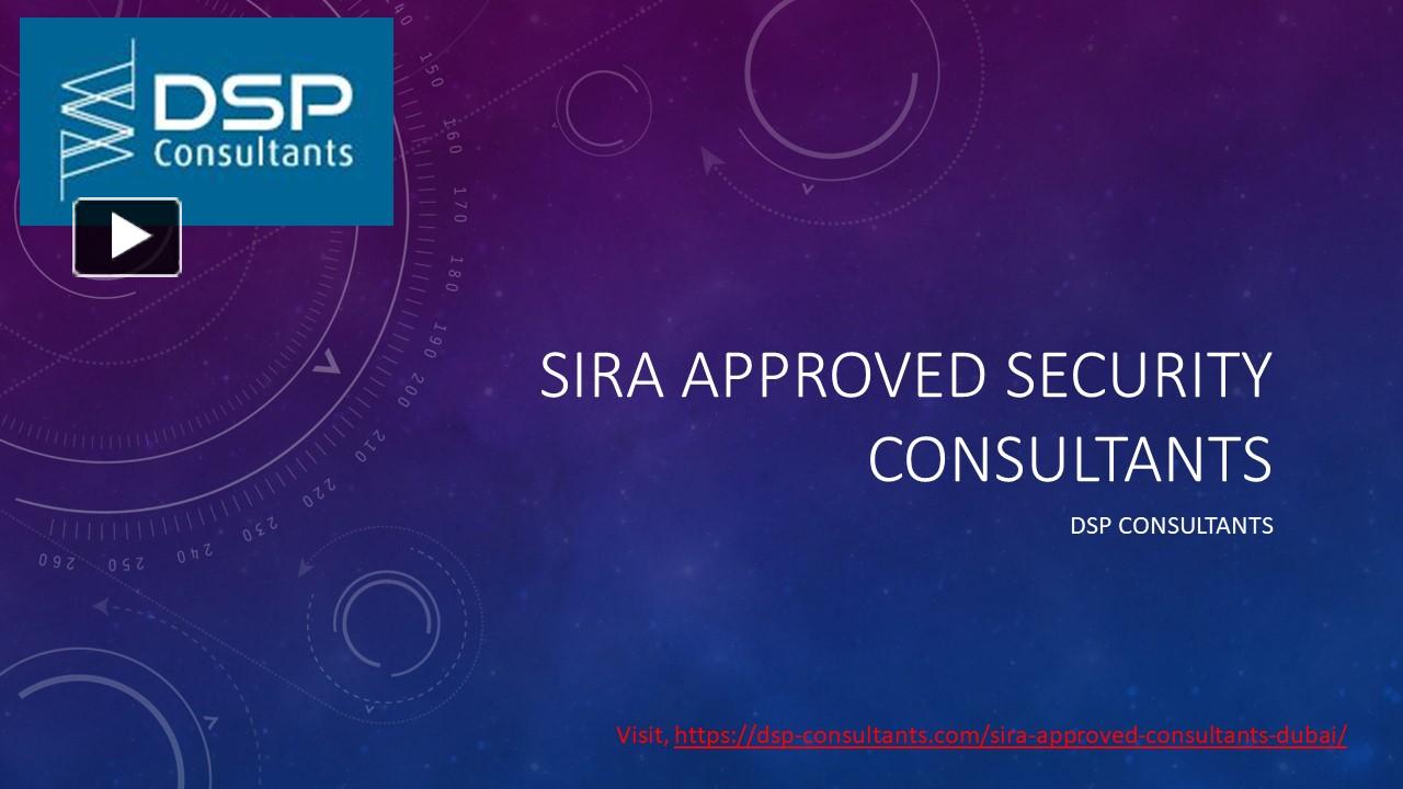 SIRA Approved Security Consultants presentation | free to download