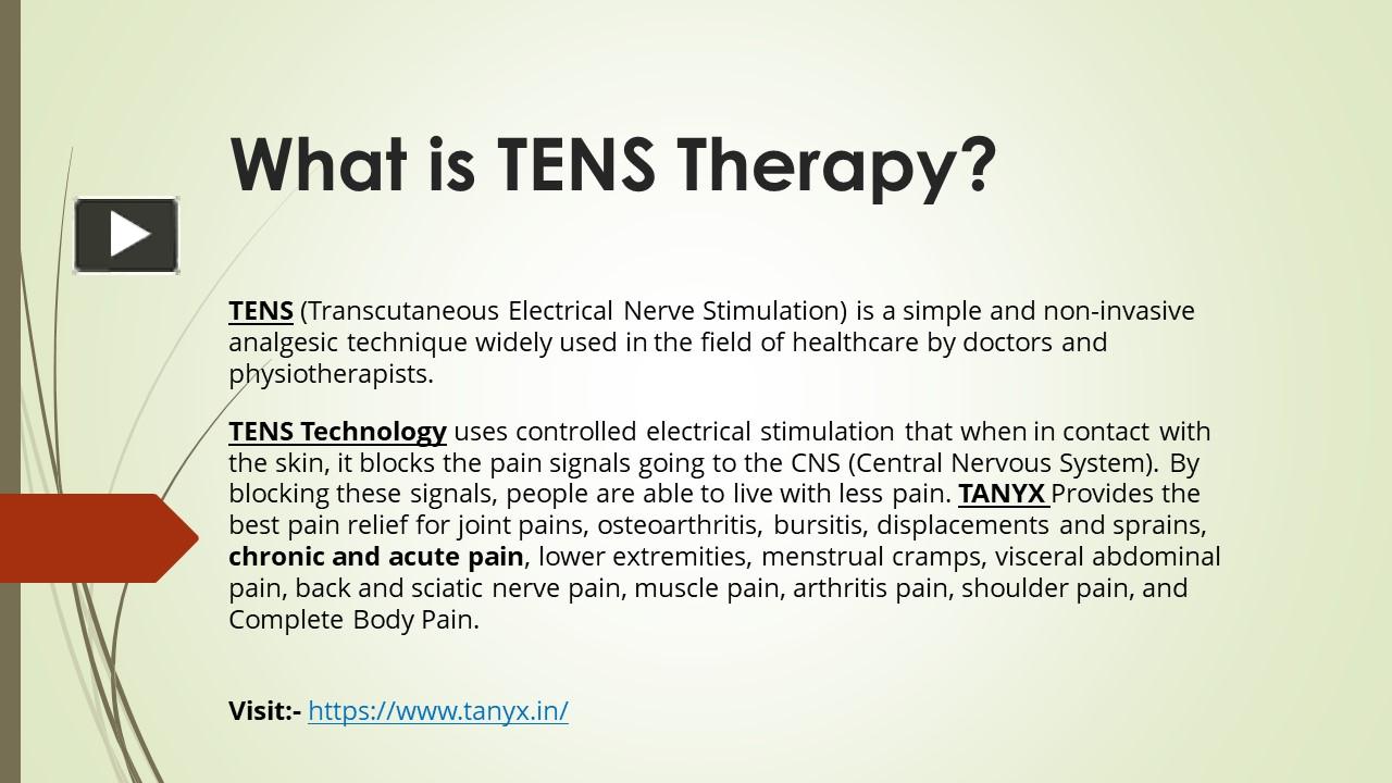 TENS Therapy for Pain Relief presentation | free to download
