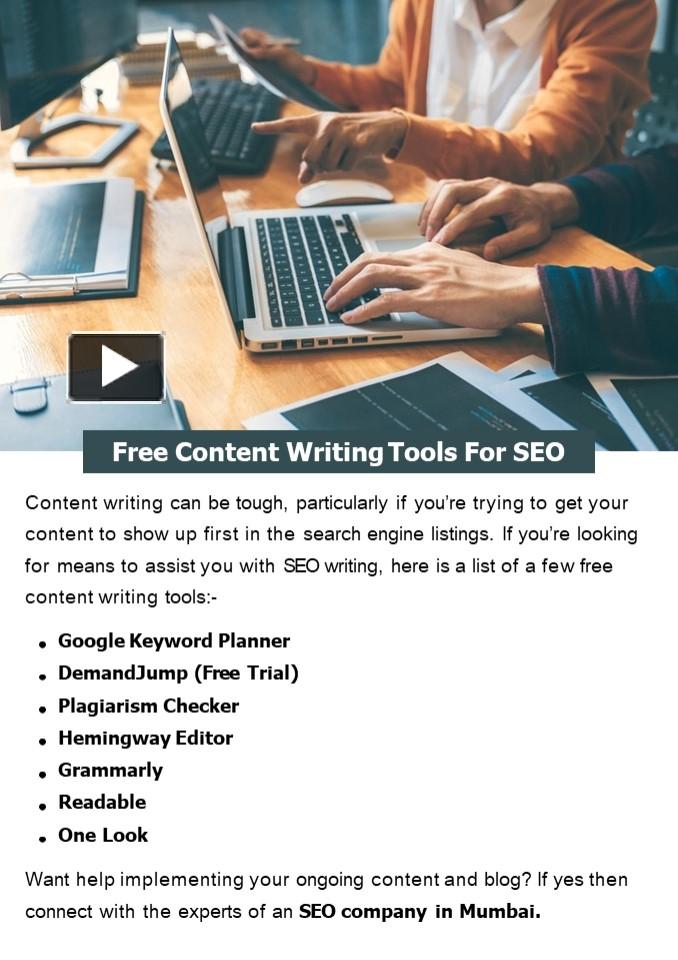 PPT – Free Content Writing Tools For SEO PowerPoint presentation | free ...