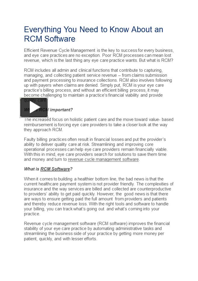 PPT – Everything You Need to Know About an RCM Software PowerPoint ...