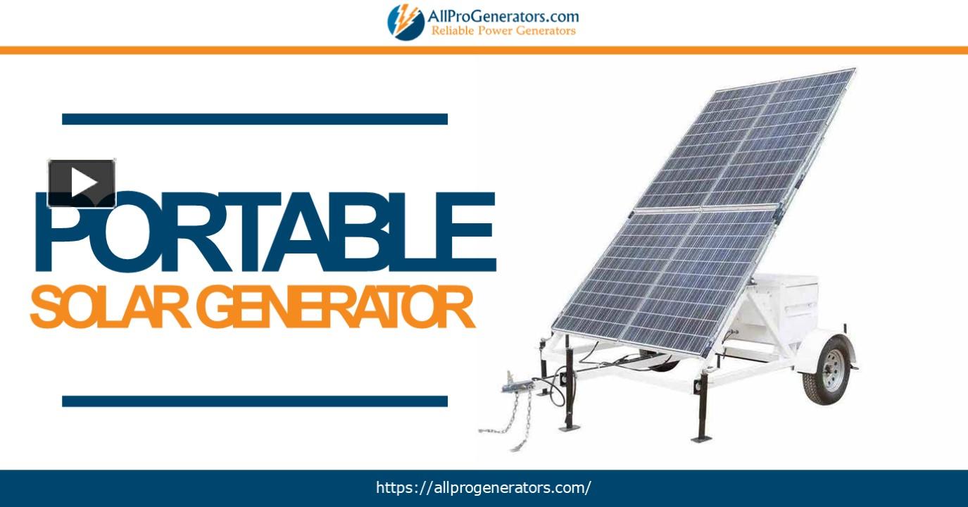 PPT – Find The Best Portable Solar Generator - All Pro Generators ...